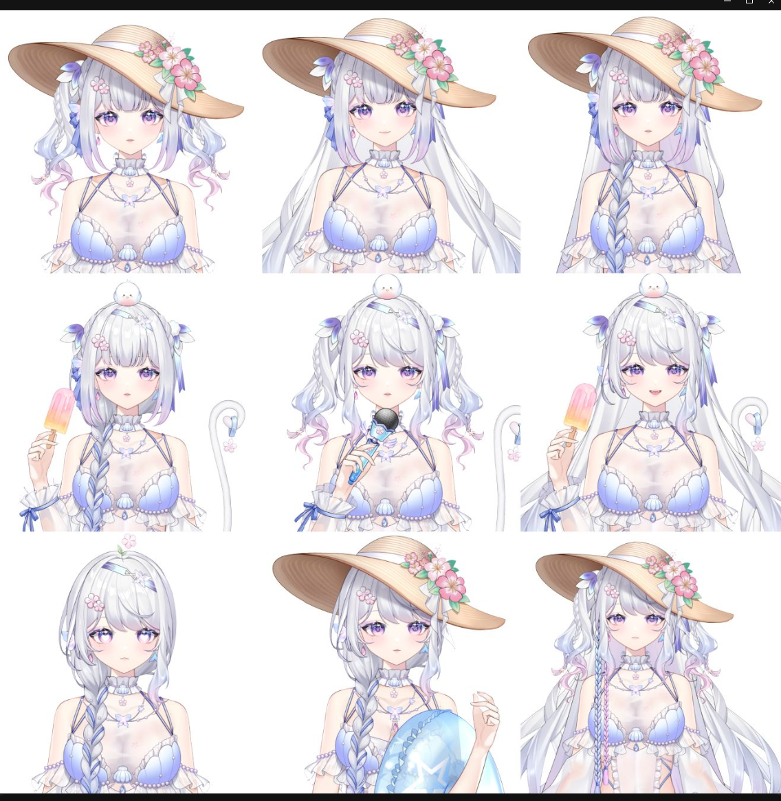 【Vts】【VTuber向け】【Live2D量り売りモデル】【Live2D モデル】🌸ももかねこ ななつの華やかな水着が登場！ 🐱髪型が豊富で、 💗ボタンもいっぱいで、 💗超々ウィンク ...