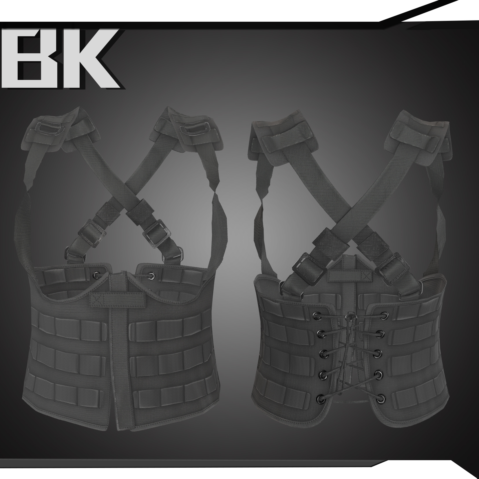 [VRoid][VRC]Tactical camouflage Ladies Corset Rig Sharp Compact タクティカル ...