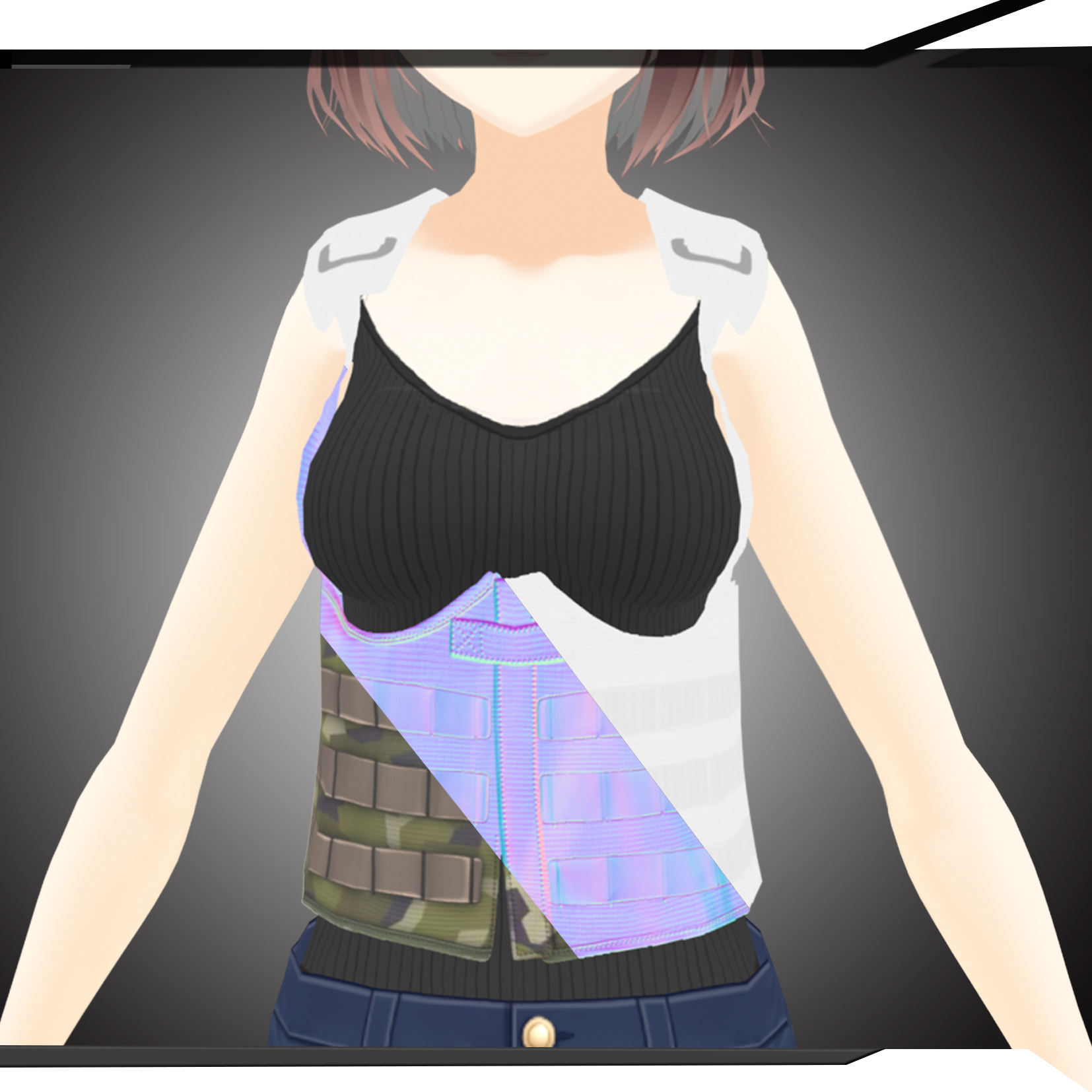 [VRoid][VRC]Tactical camouflage Ladies Corset Rig Sharp Compact タクティカル ...