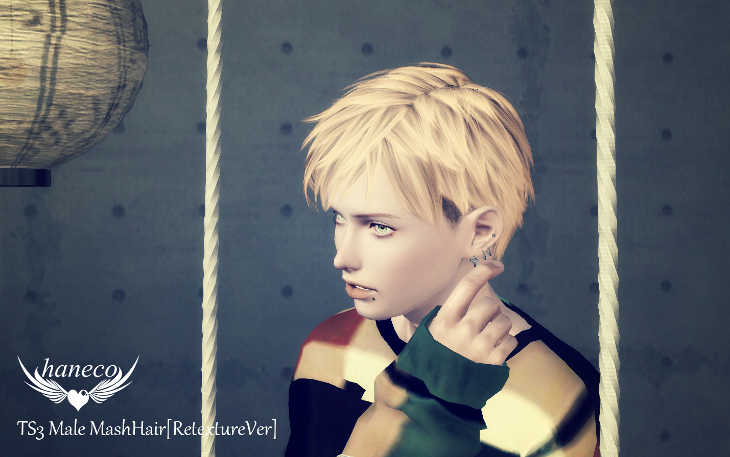 TS3 Male MashHair[RetextureVer] - HANECO's BOX - BOOTH