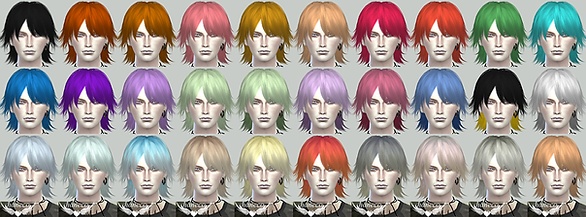 TS4 AM Longlayered Hairstyle - HANECO's BOX - BOOTH