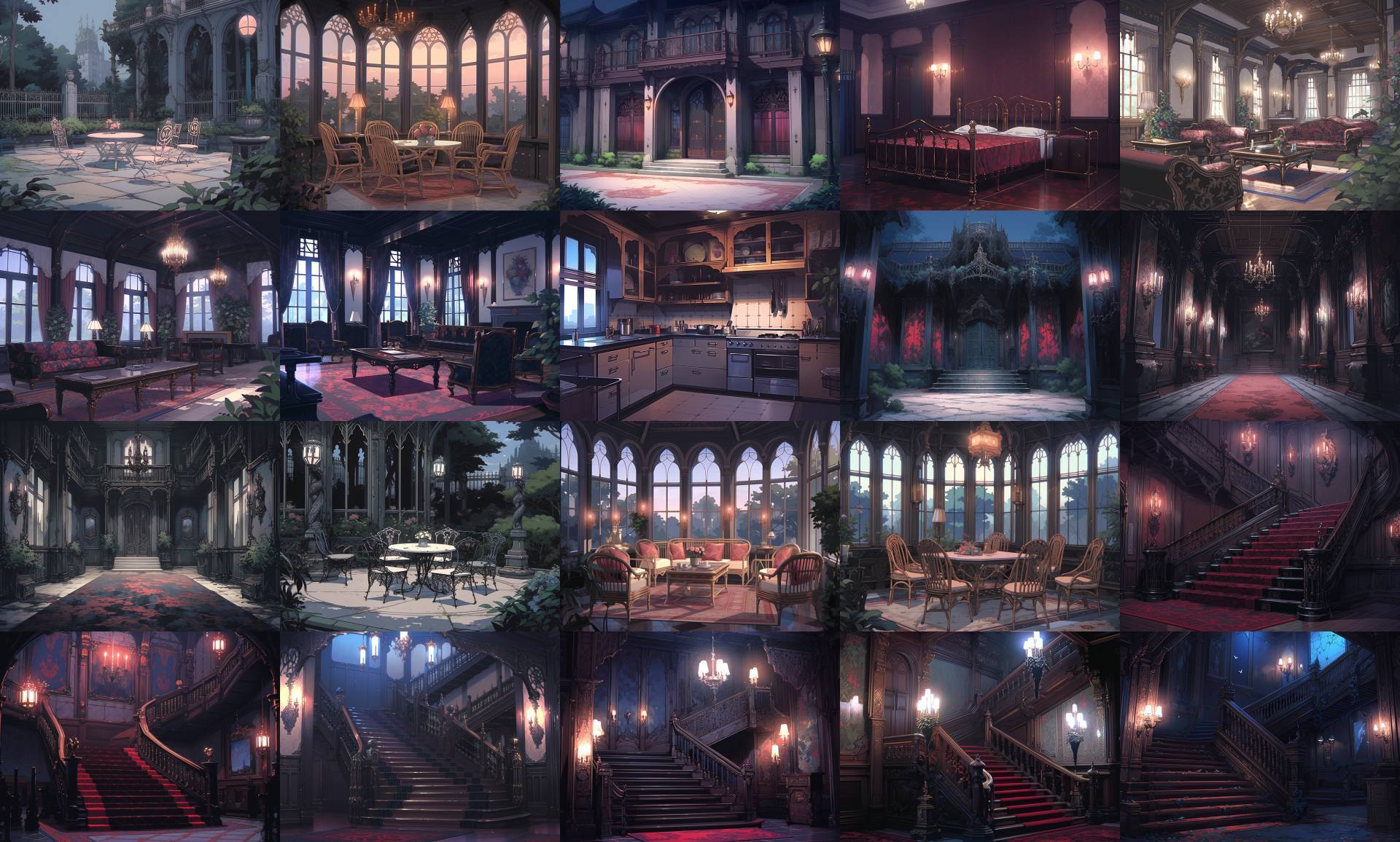 【160枚png/pdf】ホラー風洋館背景素材【ゲーム/TRPG背景素材/CoC/ココフォリア】 - sozaiya-create - BOOTH