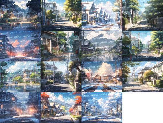 【背景150枚】住宅街（ゲーム/TRPG背景素材/CoC/ココフォリア） - sozaiya-create - BOOTH