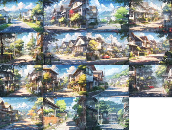 【背景150枚】住宅街（ゲーム/TRPG背景素材/CoC/ココフォリア） - sozaiya-create - BOOTH