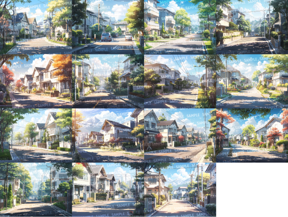 【背景150枚】住宅街（ゲーム/TRPG背景素材/CoC/ココフォリア） - sozaiya-create - BOOTH