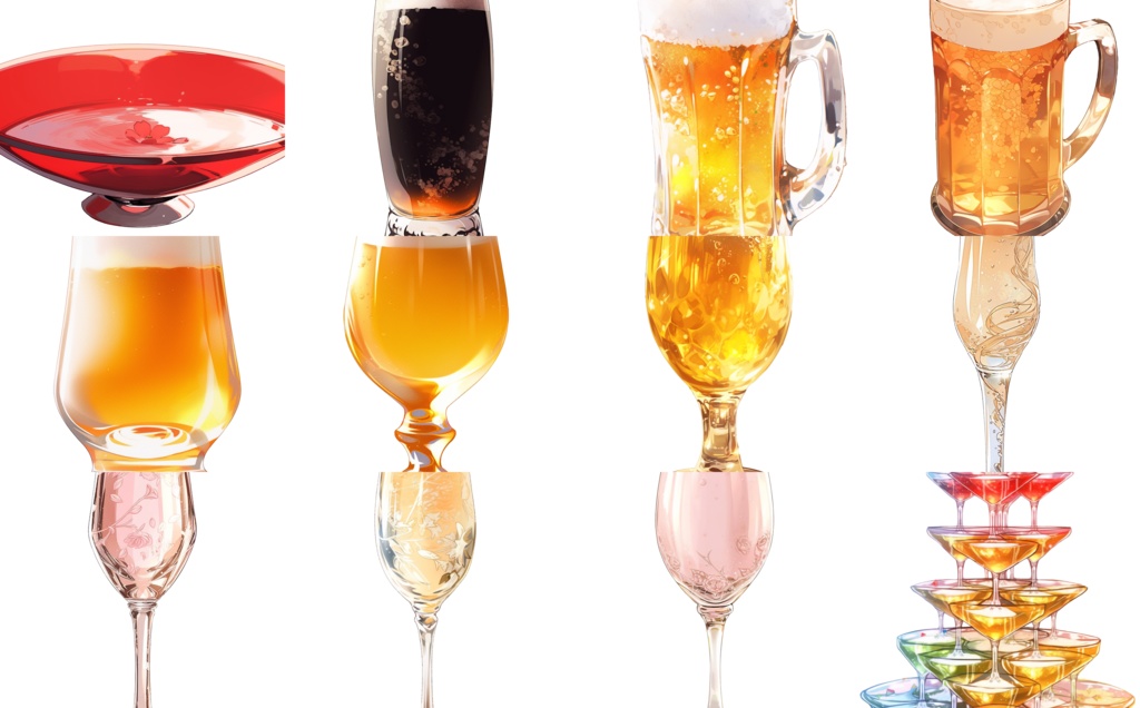 【透過済84点】お酒素材【png】 - sozaiya-create - BOOTH