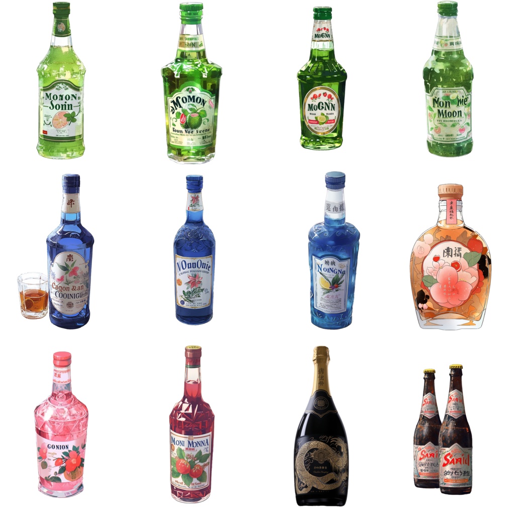 【透過済84点】お酒素材【png】 - sozaiya-create - BOOTH