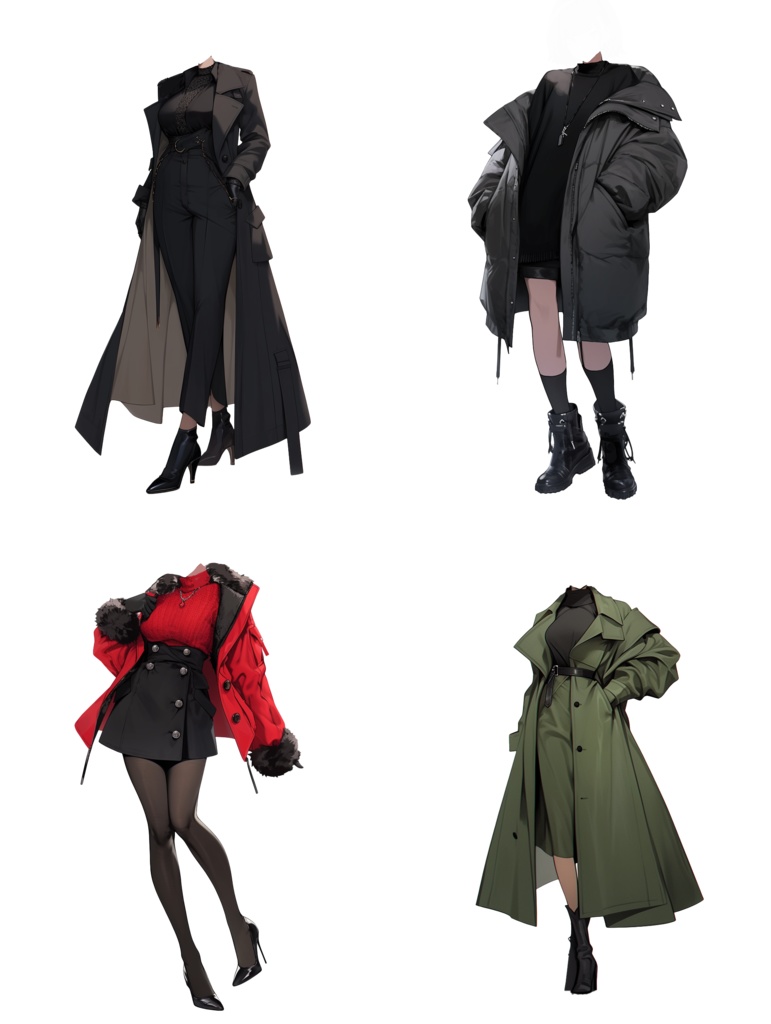 【立ち絵作成】冬服50点｜女性【透過png】 - sozaiya-create - BOOTH