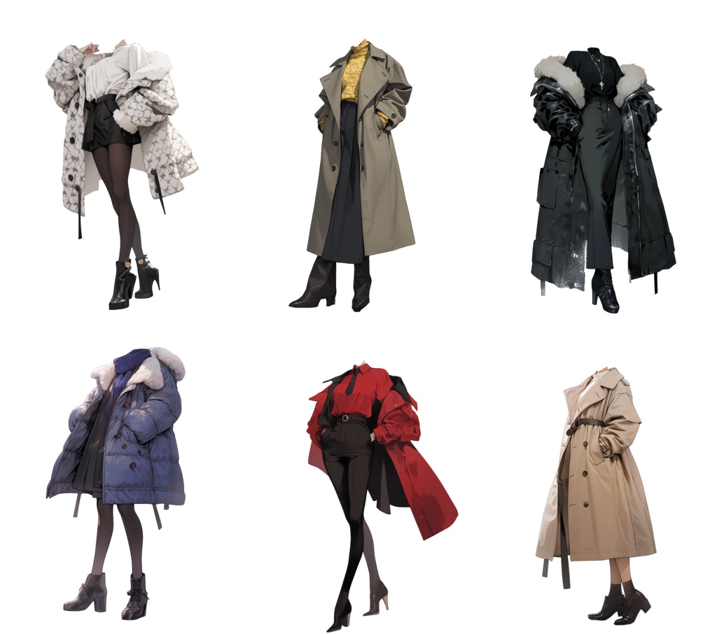 【立ち絵作成】冬服50点｜女性【透過png】 - sozaiya-create - BOOTH
