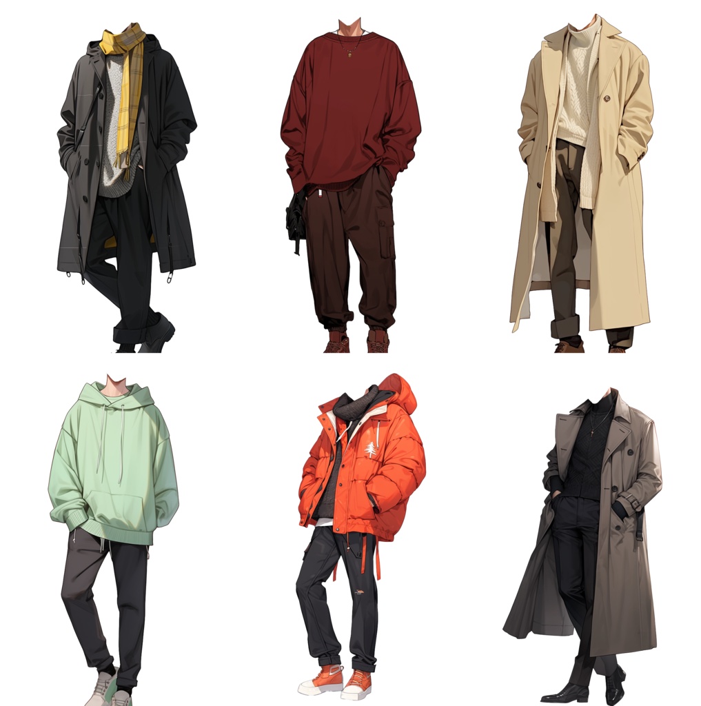 【立ち絵作成用】冬服｜男性【透過済50点】 - sozaiya-create - BOOTH