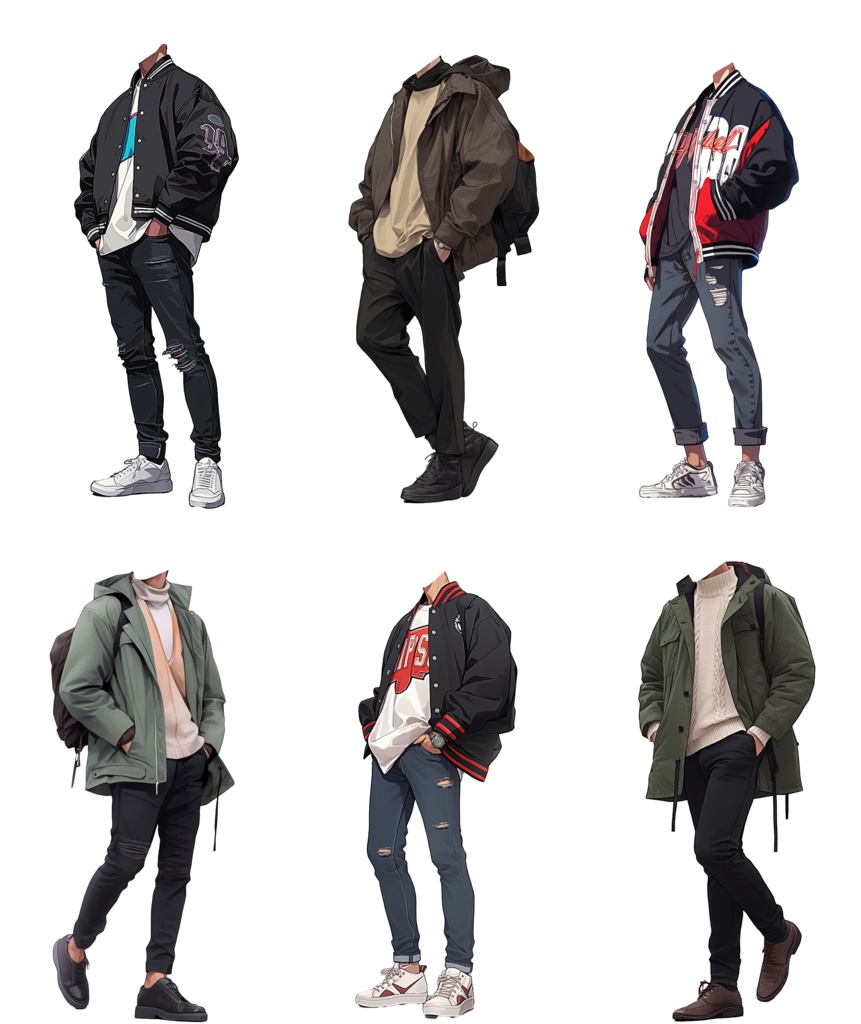 【立ち絵作成用】冬服｜男性【透過済50点】 - sozaiya-create - BOOTH