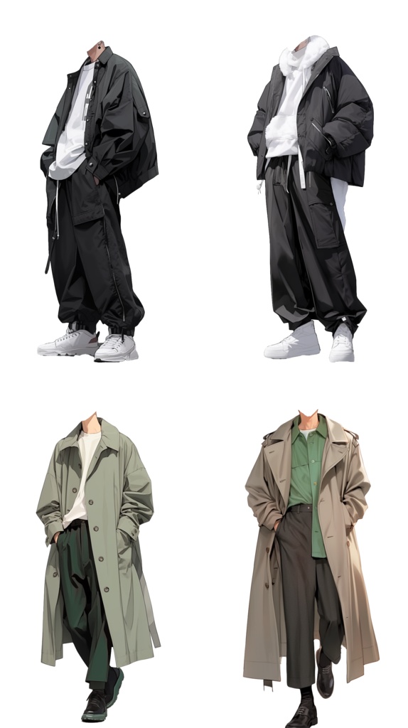 【立ち絵作成用】冬服｜男性【透過済50点】 - sozaiya-create - BOOTH