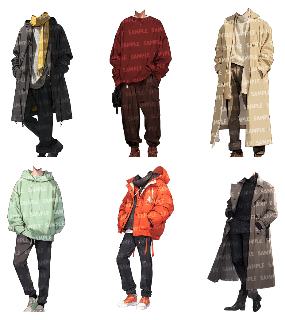 【立ち絵50点】冬服｜男性（png） - sozaiya-create - BOOTH