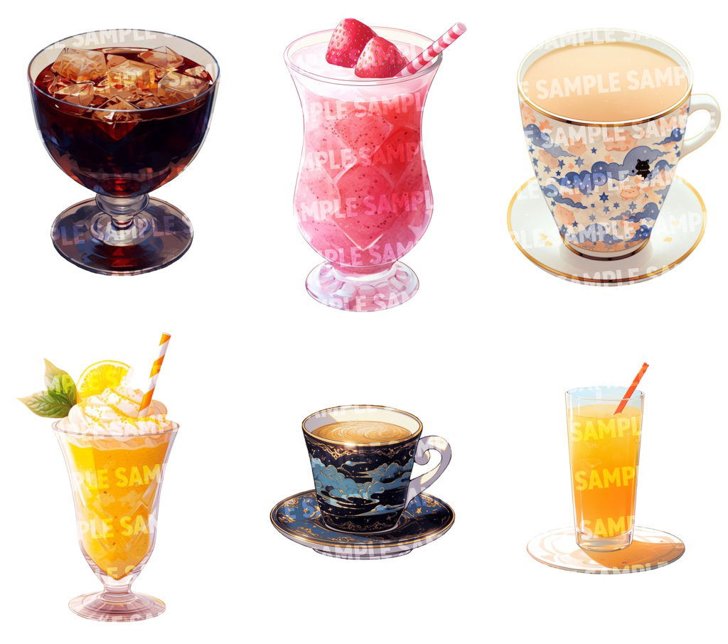 【透過素材済50点】飲み物（png） - sozaiya-create - BOOTH
