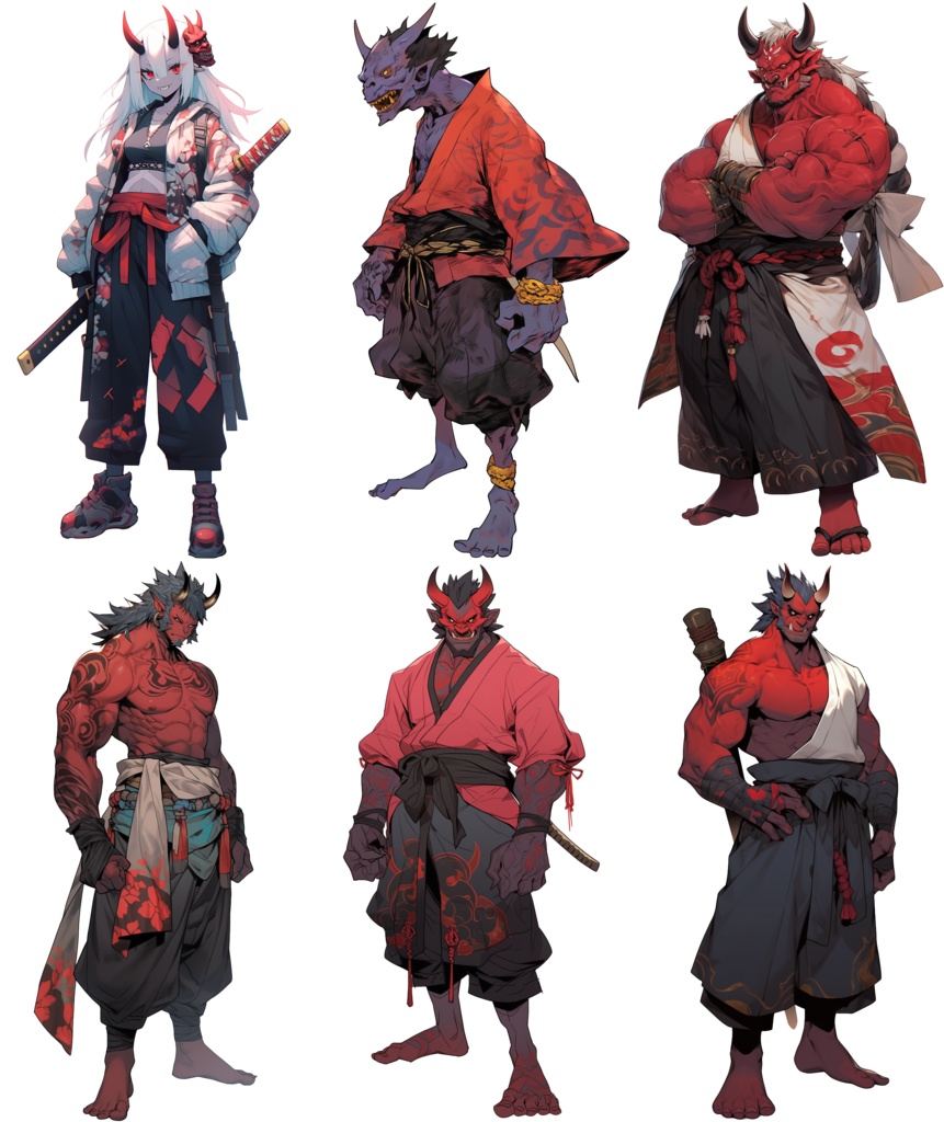 【立ち絵素材】鬼【透過済30点】 - sozaiya-create - BOOTH