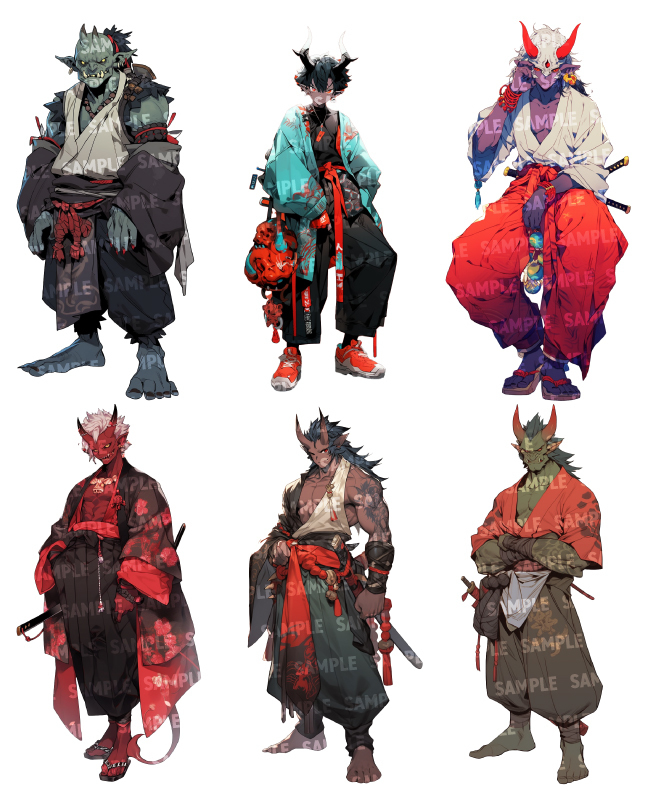 【立ち絵30点】鬼（png） - sozaiya-create - BOOTH