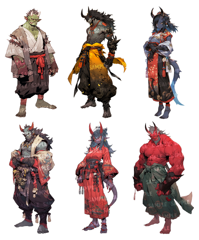 【立ち絵30点】鬼（png） - sozaiya-create - BOOTH