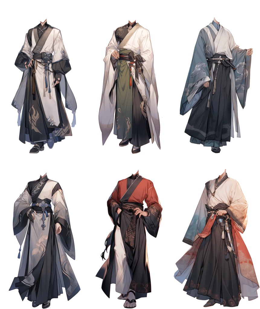 【立ち絵作成用】漢服60点｜男女選択可【中華/中国/チャイナ】 - sozaiya-create - BOOTH