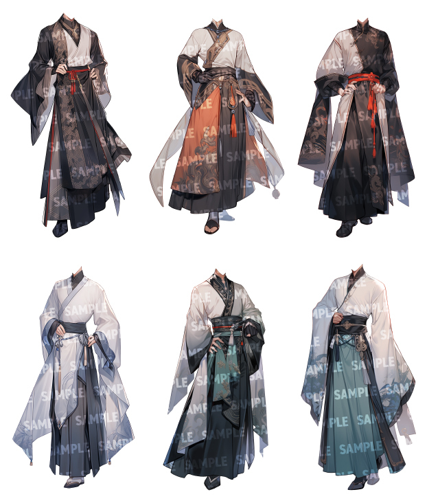 【立ち絵60点】漢服｜男女（png） - sozaiya-create - BOOTH
