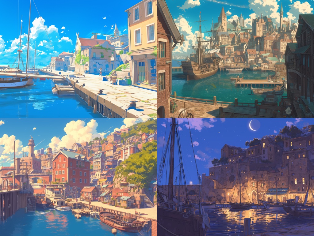 【40枚png】港町・波止場【ゲーム/TRPG背景素材/CoC/ココフォリア】 - sozaiya-create - BOOTH