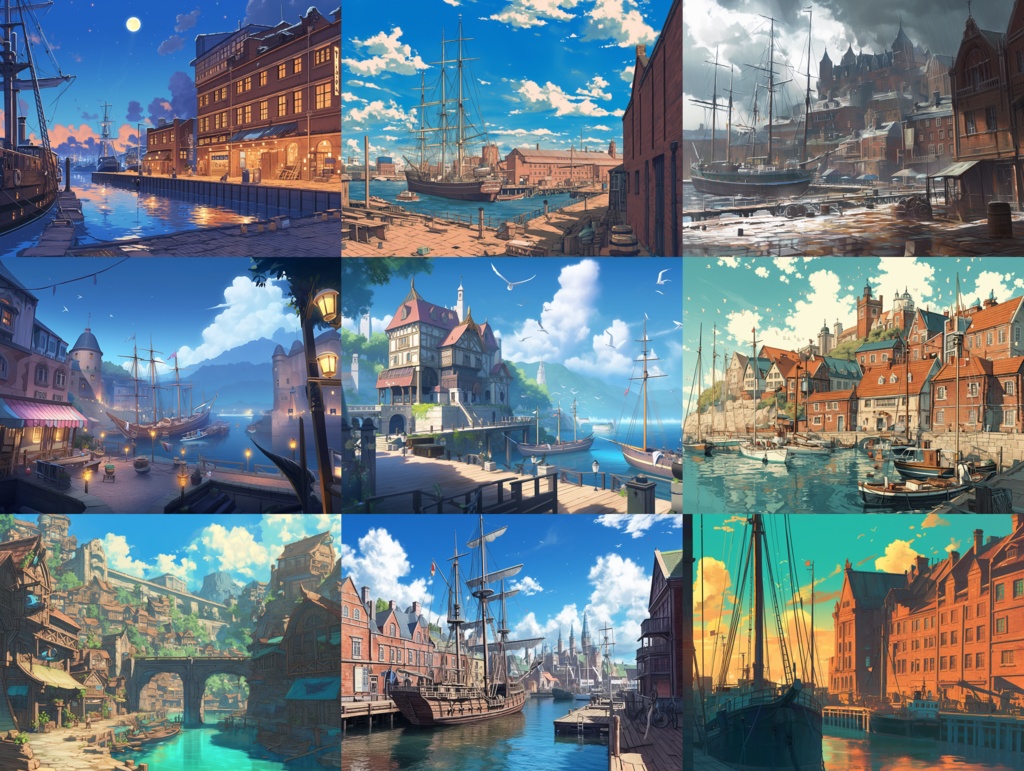 【40枚png】港町・波止場【ゲーム/TRPG背景素材/CoC/ココフォリア】 - sozaiya-create - BOOTH