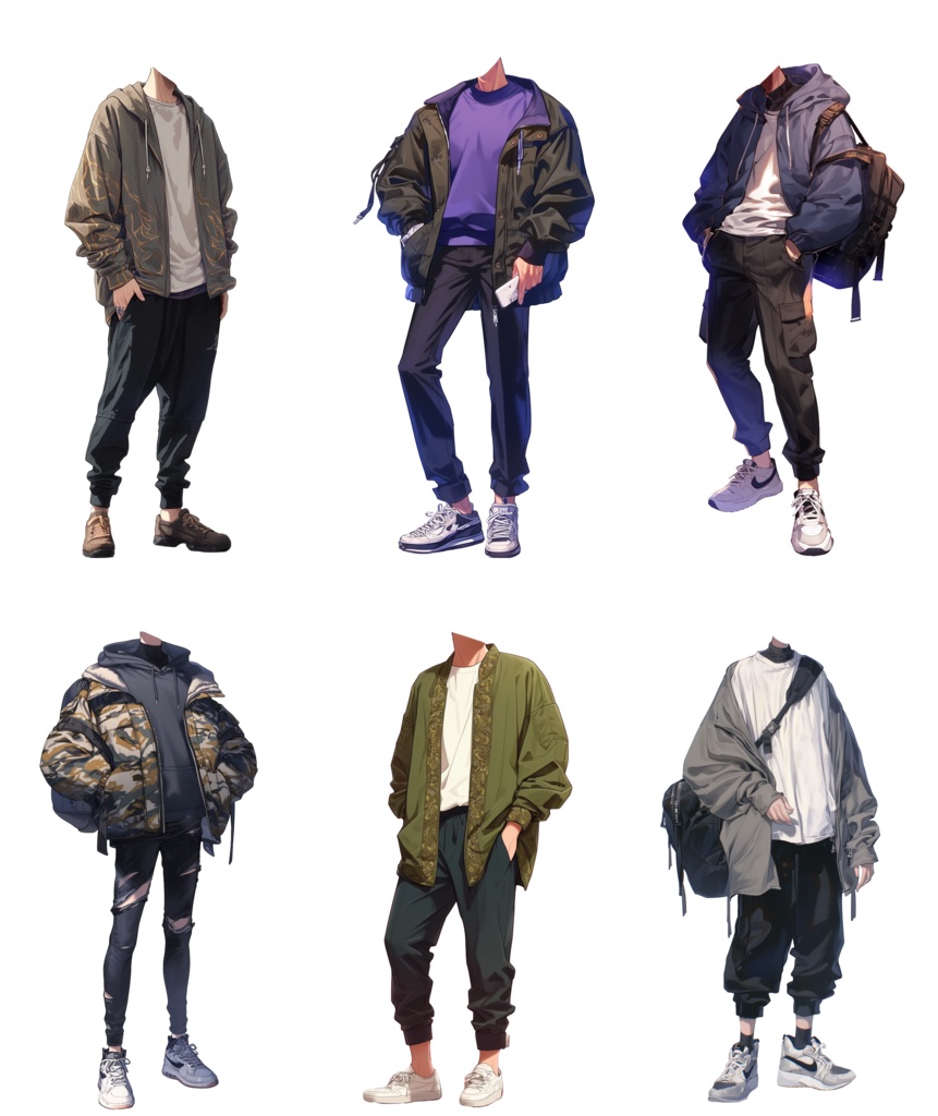 【立ち絵作成用】春服50点｜男性【透過png】 - sozaiya-create - BOOTH