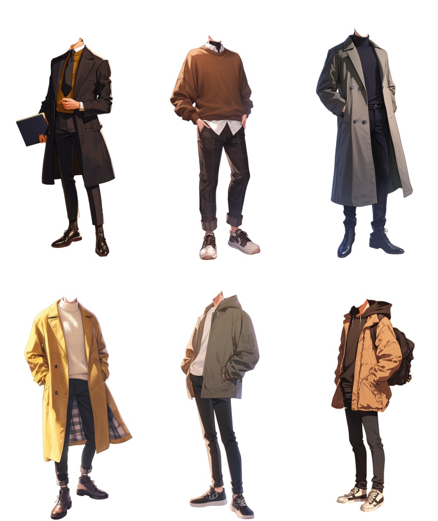 【立ち絵素材】秋服50点｜男性【透過png】 - sozaiya-create - BOOTH