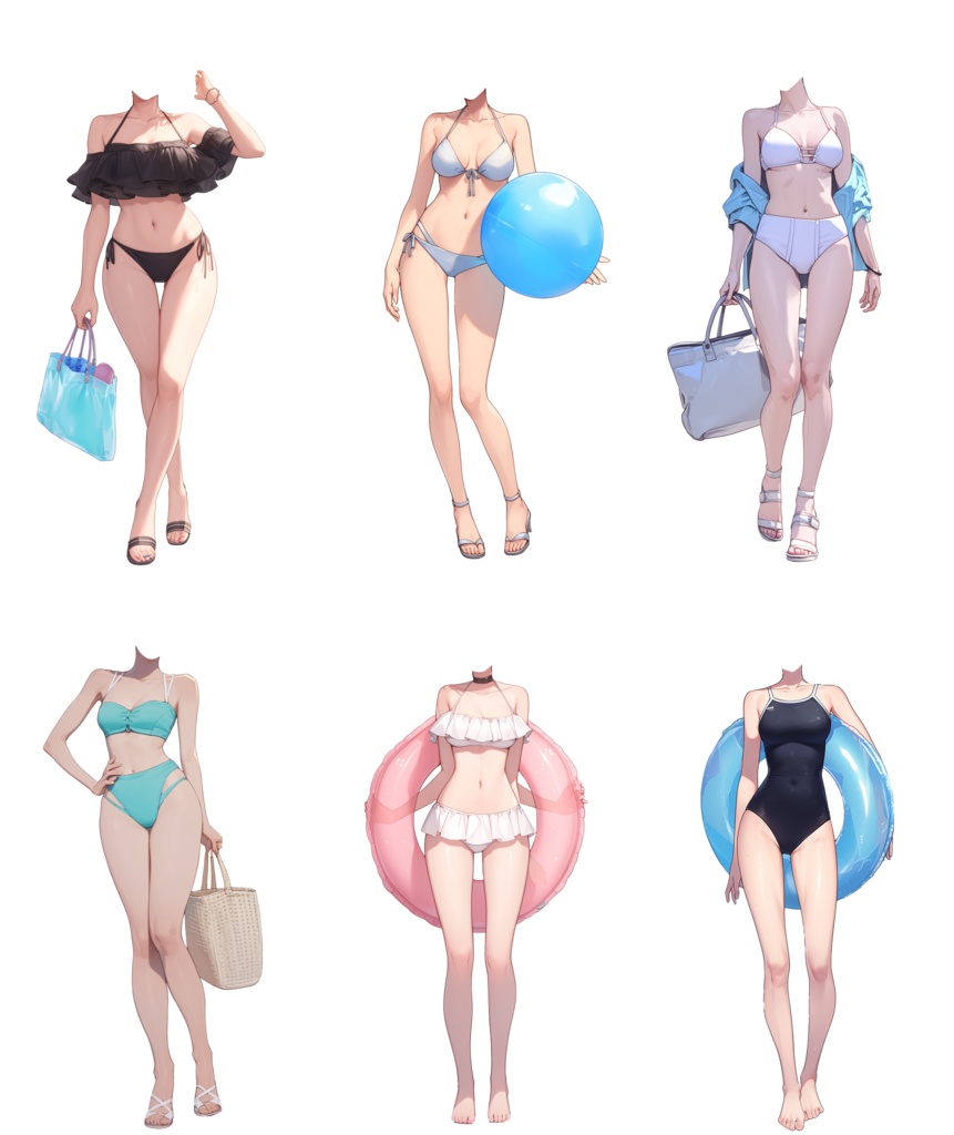 【立ち絵素材】水着50点｜女性【透過png】 - sozaiya-create - BOOTH