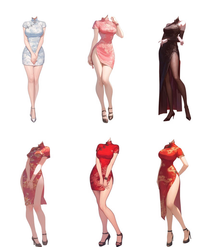 【立ち絵素材】チャイナドレス【png50点】 - sozaiya-create - BOOTH