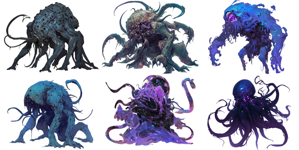 【怪物素材②】水棲系怪物・異形・魔物・魔獣50点【ゲーム/TRPG/クトゥルフ/CoC/ココフォリア】 - sozaiya-create - BOOTH