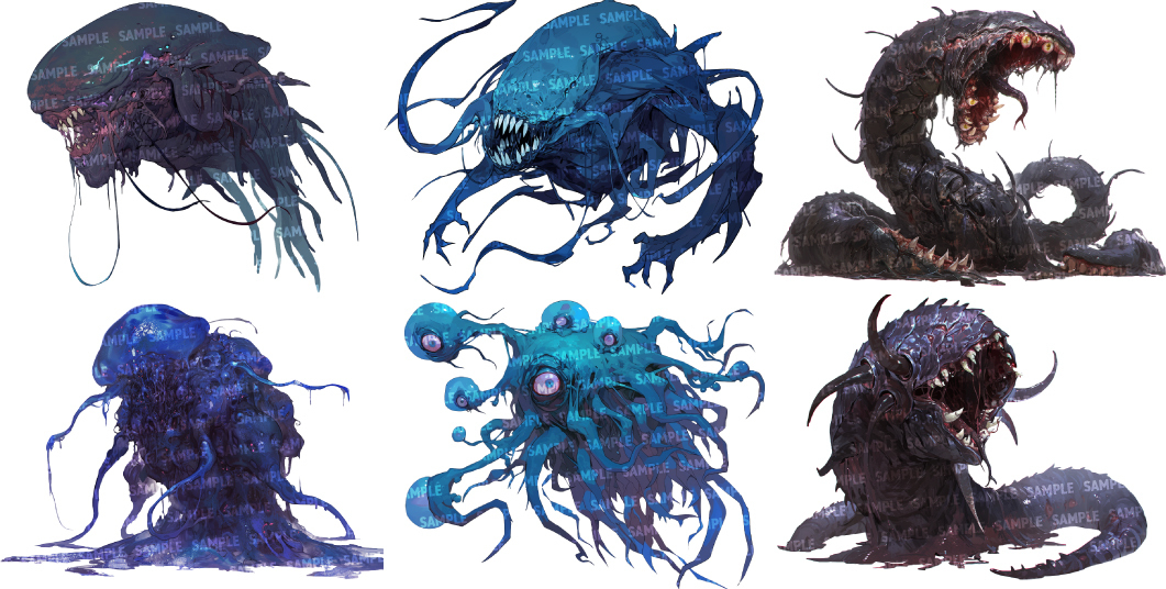 【透過素材50点】怪物｜水棲/異形/魔物/魔獣（png） - sozaiya-create - BOOTH