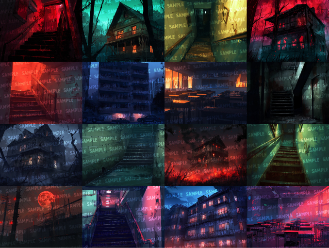 【背景150枚】ホラー風（ゲーム/TRPG/CoC/ココフォリア） - sozaiya-create - BOOTH