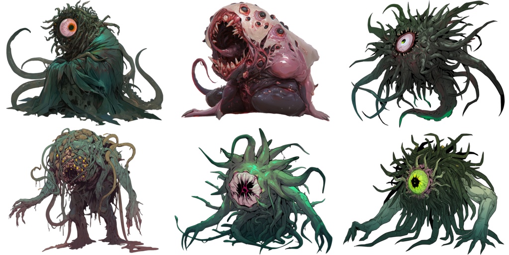 【怪物素材③】神話生物 - 怪物・異形・魔物・魔獣60点【ゲーム/TRPG/クトゥルフ/CoC/ココフォリア】 - sozaiya-create - BOOTH