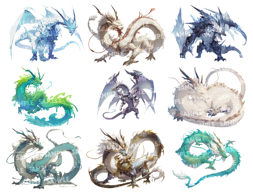 【透過素材60点】ドラゴン/龍/竜（png） - sozaiya-create - BOOTH