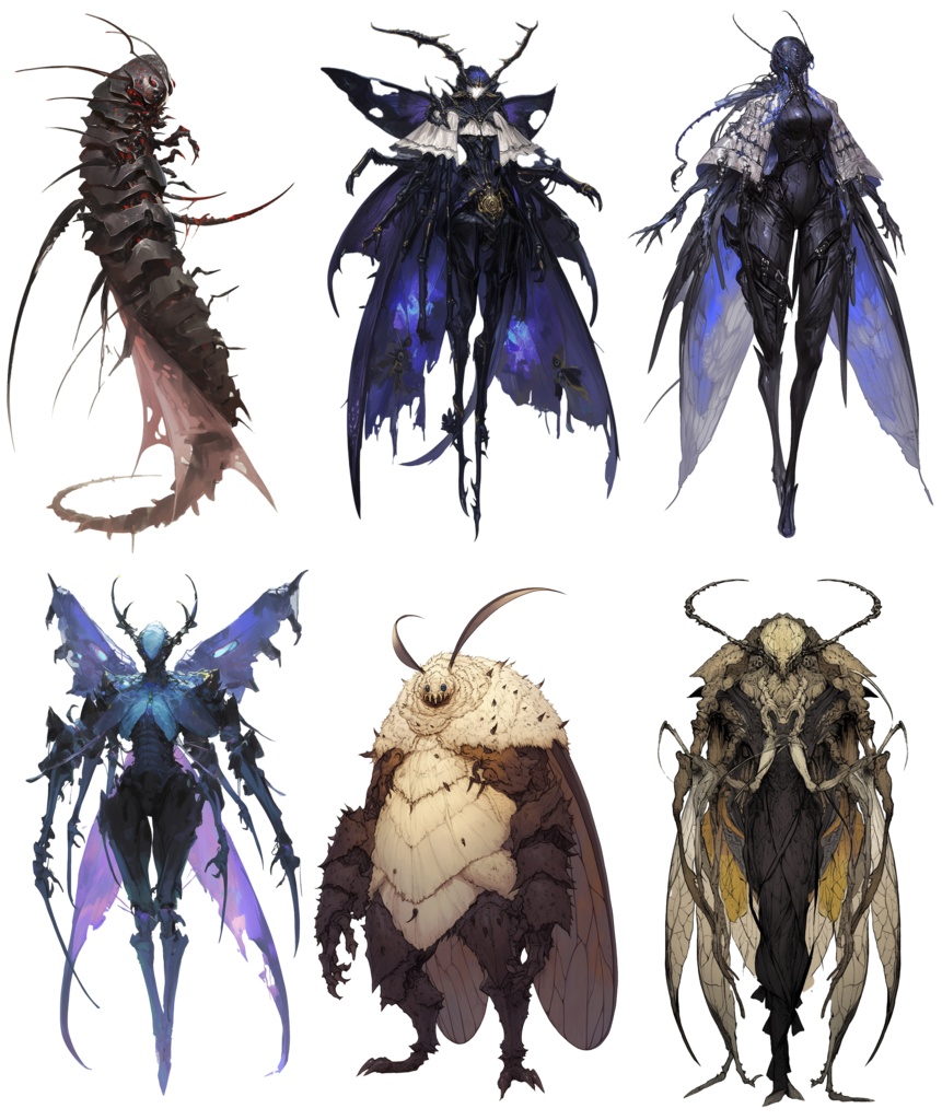 【怪物素材④】蟲｜昆虫系怪物・異形・魔物・魔獣50点【ゲーム/TRPG/クトゥルフ/CoC/ココフォリア】 - sozaiya-create - BOOTH