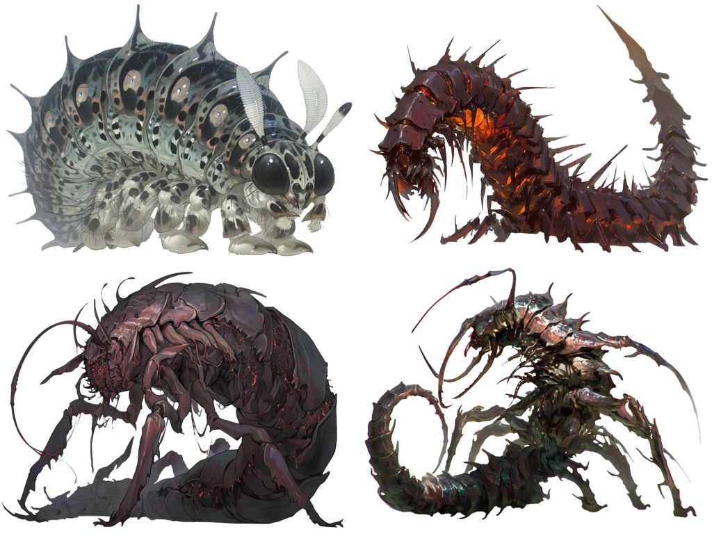 【怪物素材④】蟲｜昆虫系怪物・異形・魔物・魔獣50点【ゲーム/TRPG/クトゥルフ/CoC/ココフォリア】 - sozaiya-create - BOOTH