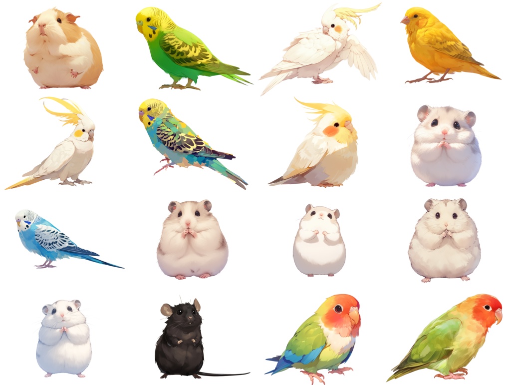 【ペット/小動物/爬虫類/両生類】透過イラスト素材80点【png】 - sozaiya-create - BOOTH