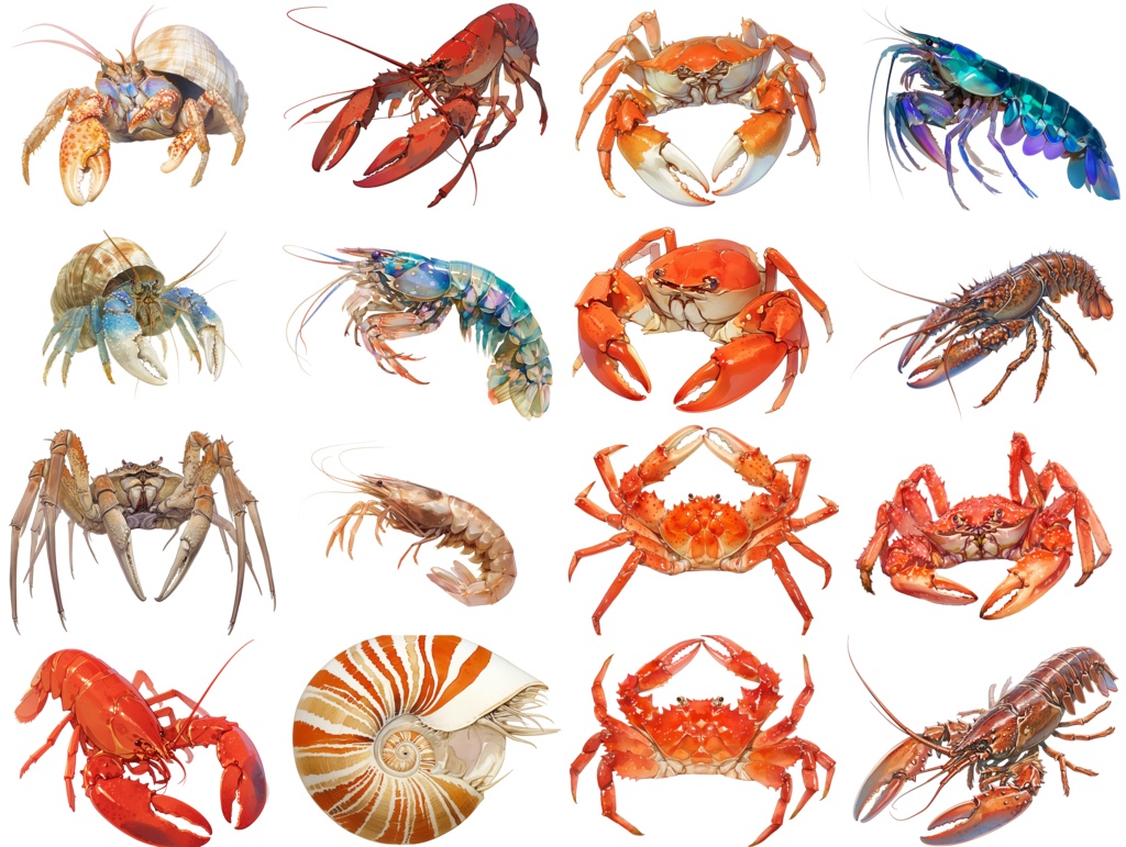 【水棲生物】透過イラスト素材150点【魚/海水魚/淡水魚/イカ/タコ/サメ/イルカ/クジラ/クラゲ/アザラシ/カメ】 - sozaiya-create - BOOTH