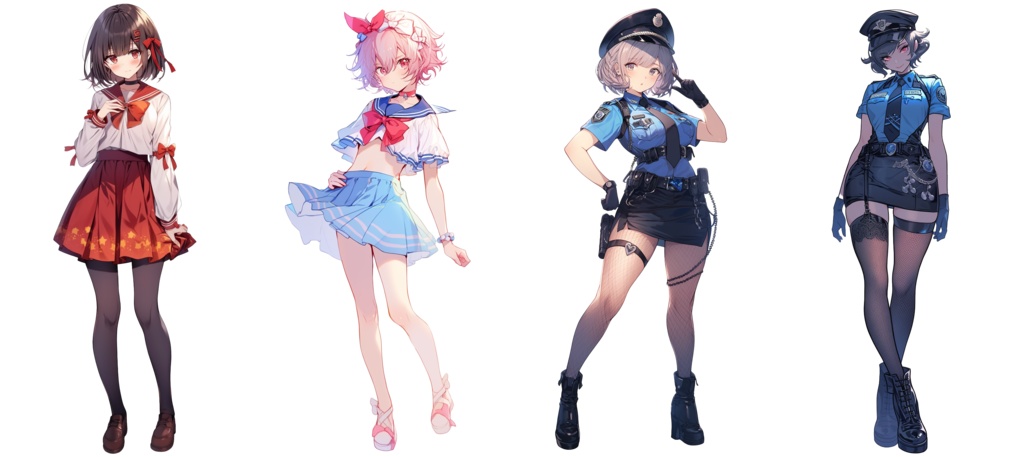 【立ち絵】コスプレいろいろ50点 ️2種【透過png】 - sozaiya-create - BOOTH