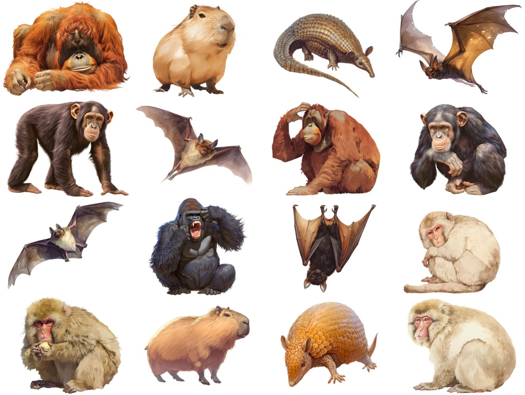 【動物】透過イラスト素材140点【動物/肉食獣/草食獣/哺乳類/鳥類】 - sozaiya-create - BOOTH