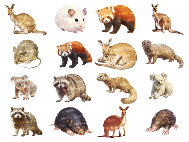 【透過素材140点】動物｜肉食獣/草食獣/哺乳類/鳥類（png） - sozaiya-create - BOOTH