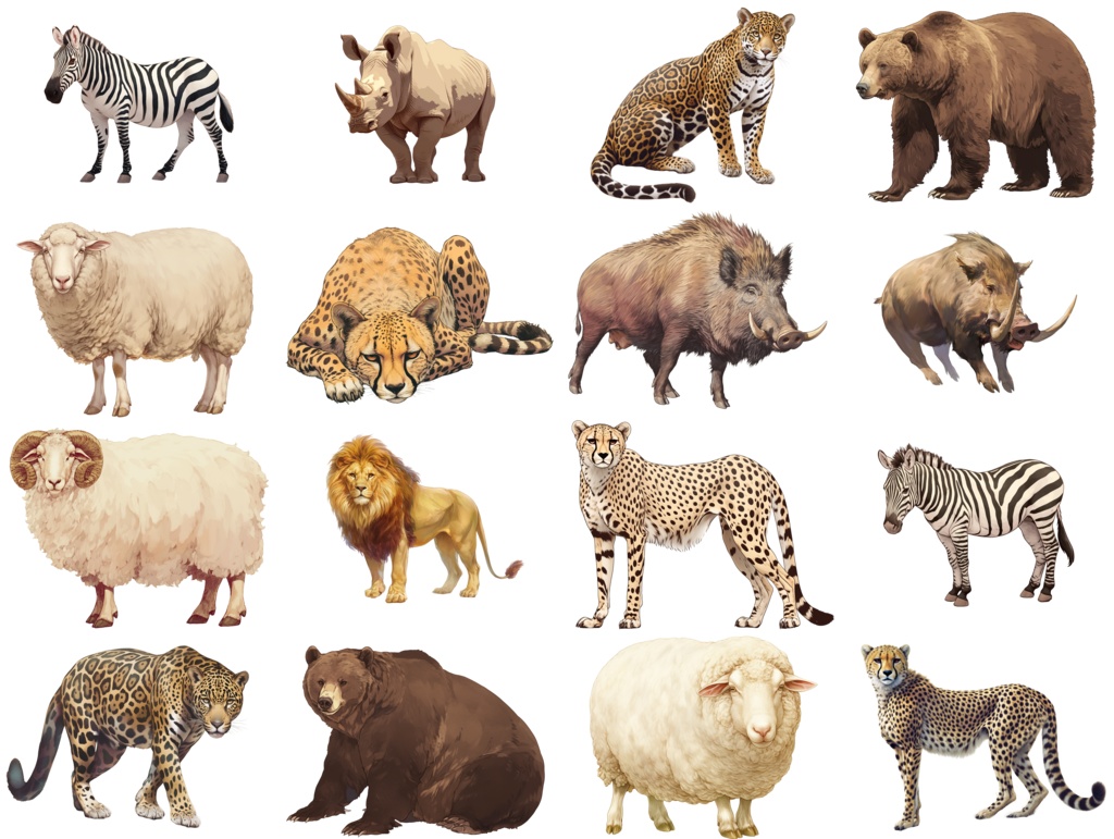 【動物】透過イラスト素材140点【動物/肉食獣/草食獣/哺乳類/鳥類】 - sozaiya-create - BOOTH