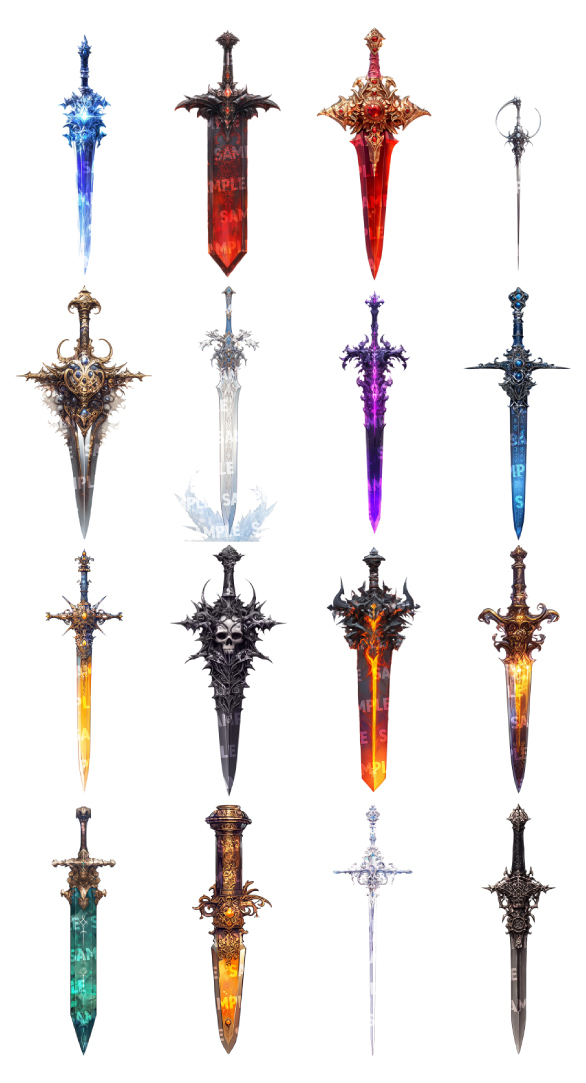 【透過素材145点】武器｜RPG風（png） - sozaiya-create - BOOTH