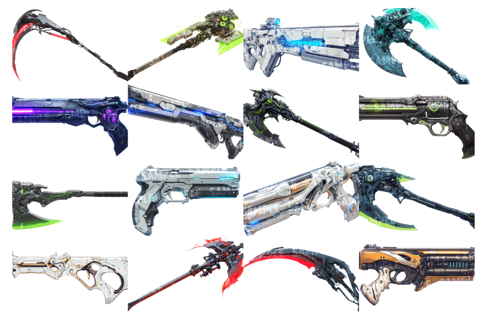 【透過素材125点】武器｜近未来/SF風（png） - sozaiya-create - BOOTH