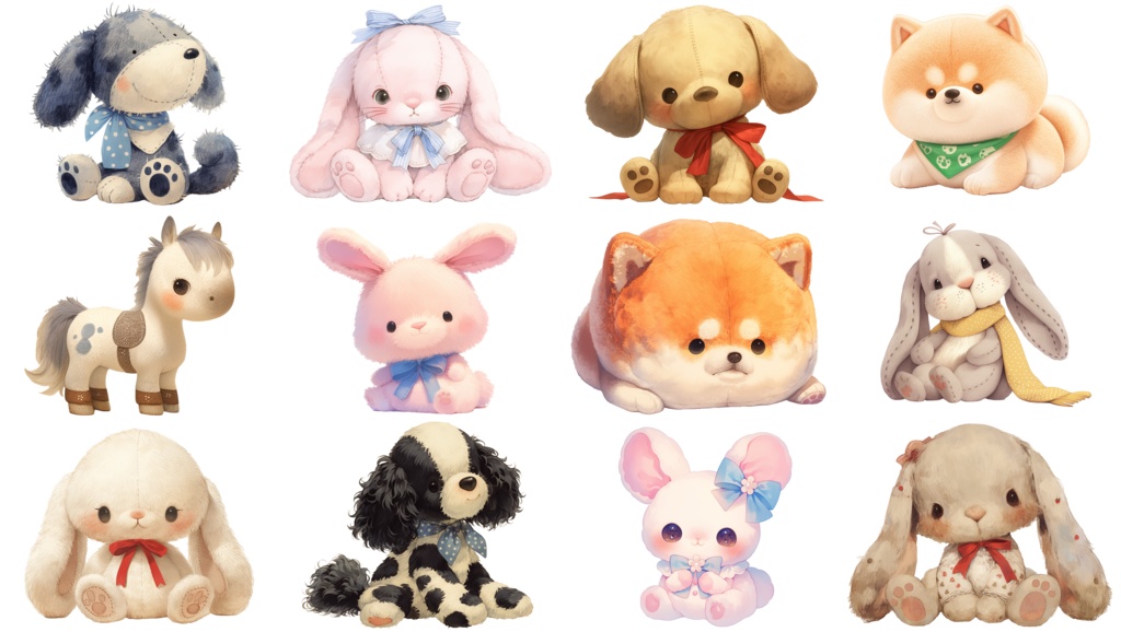 【透過素材60点】ぬいぐるみ【png】 - sozaiya-create - BOOTH