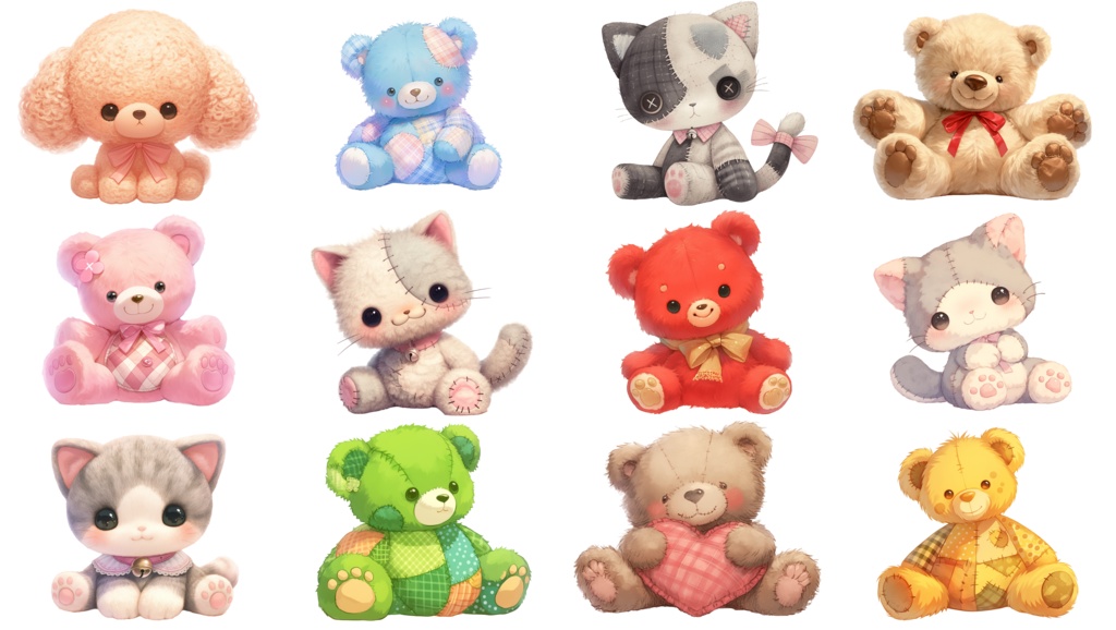 【透過素材60点】ぬいぐるみ【png】 - sozaiya-create - BOOTH