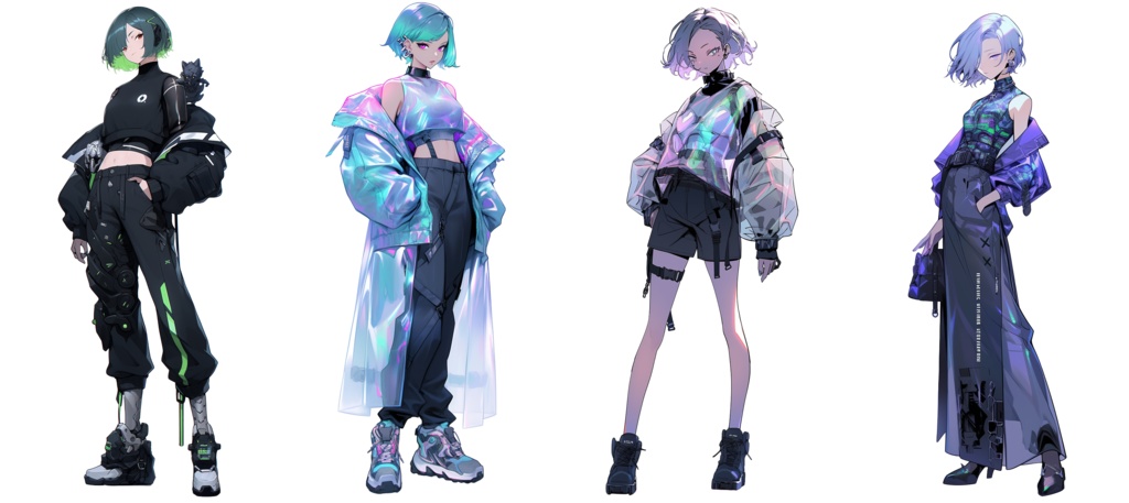 【立ち絵】サイバー/メカ 女性80点 ️差分2種【透過png】 - sozaiya-create - BOOTH