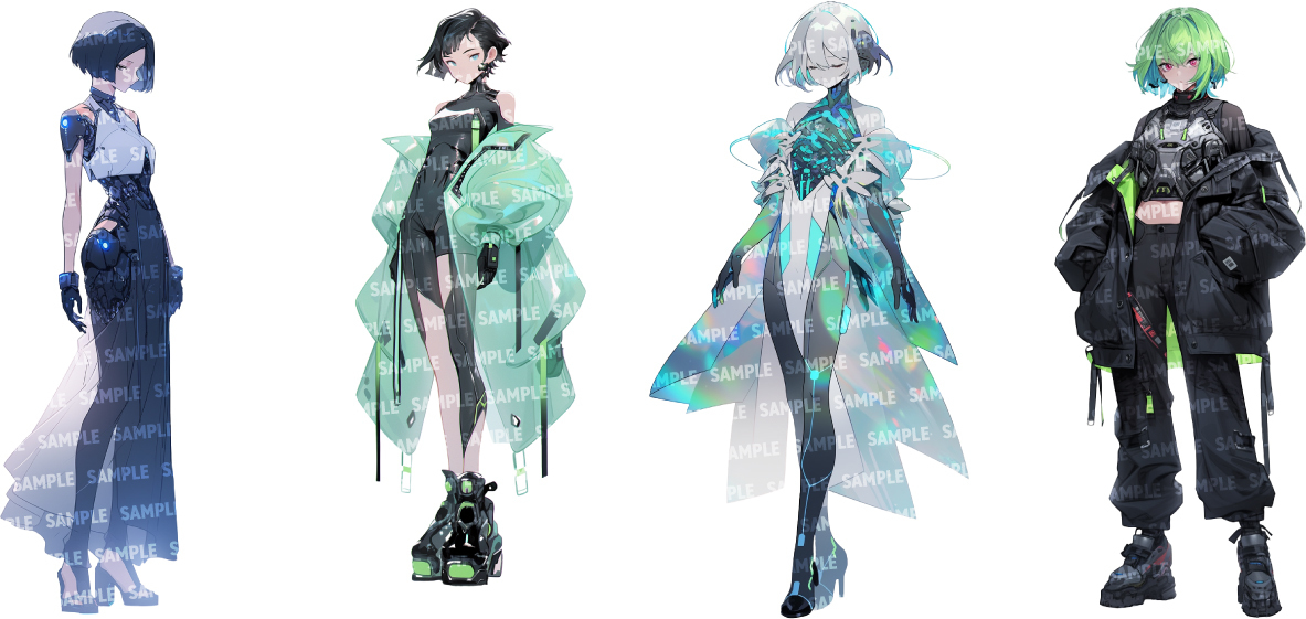 【立ち絵80点】サイバー/メカ｜女性/差分あり（png） - sozaiya-create - BOOTH