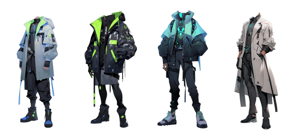 【立ち絵】サイバー/メカ 男性80点 ️差分2種【透過png】 - sozaiya-create - BOOTH