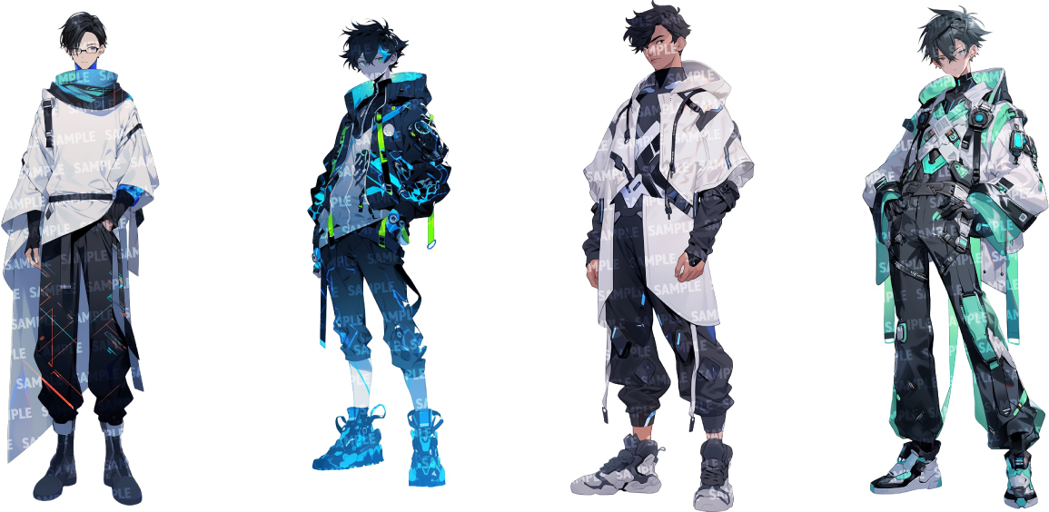 【立ち絵80点】サイバー/メカ｜男性/差分あり（png） - sozaiya-create - BOOTH